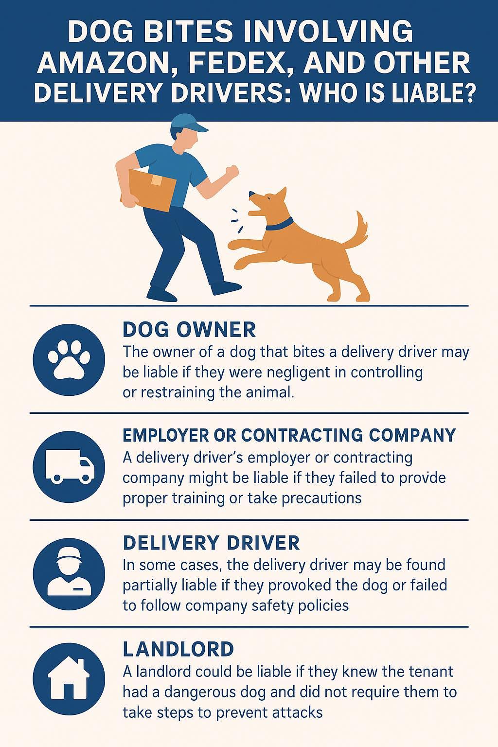 Dog Bites Involving Delivery Drivers: Who is Liable? | Call Now!